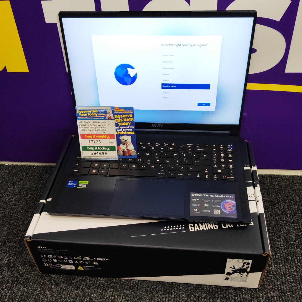 MSI/Graphics Nvidea geforce rtx Operating System Windows 11 Processor ...